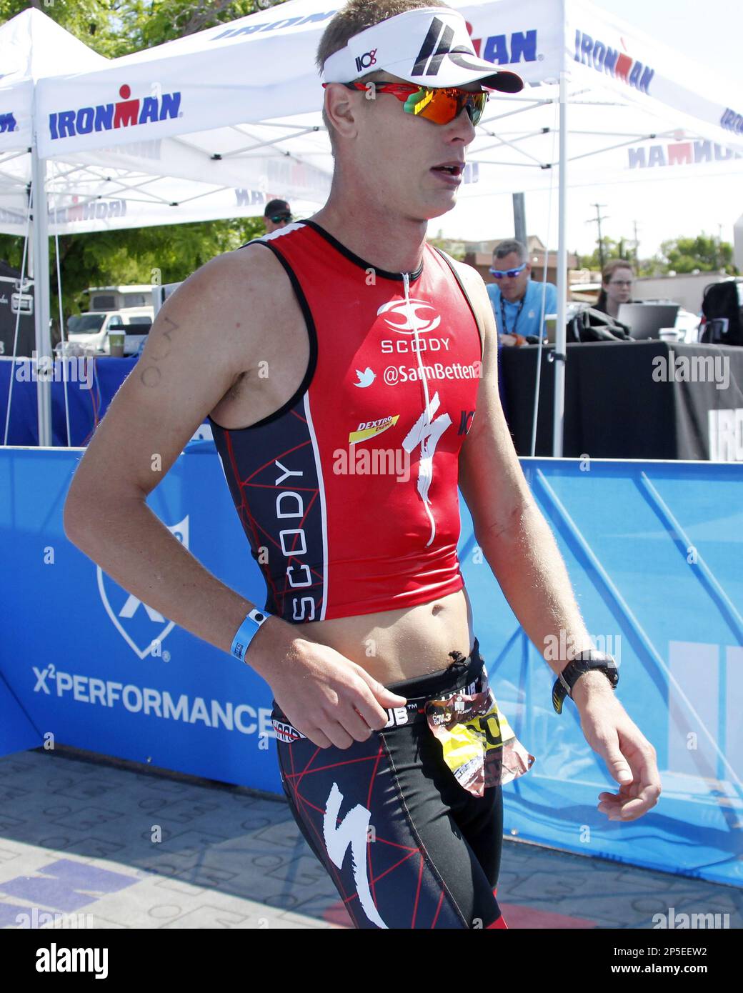 Sam Betten, of Australia, at the Ironman 70.3 St. George, May 4, 2013 ...