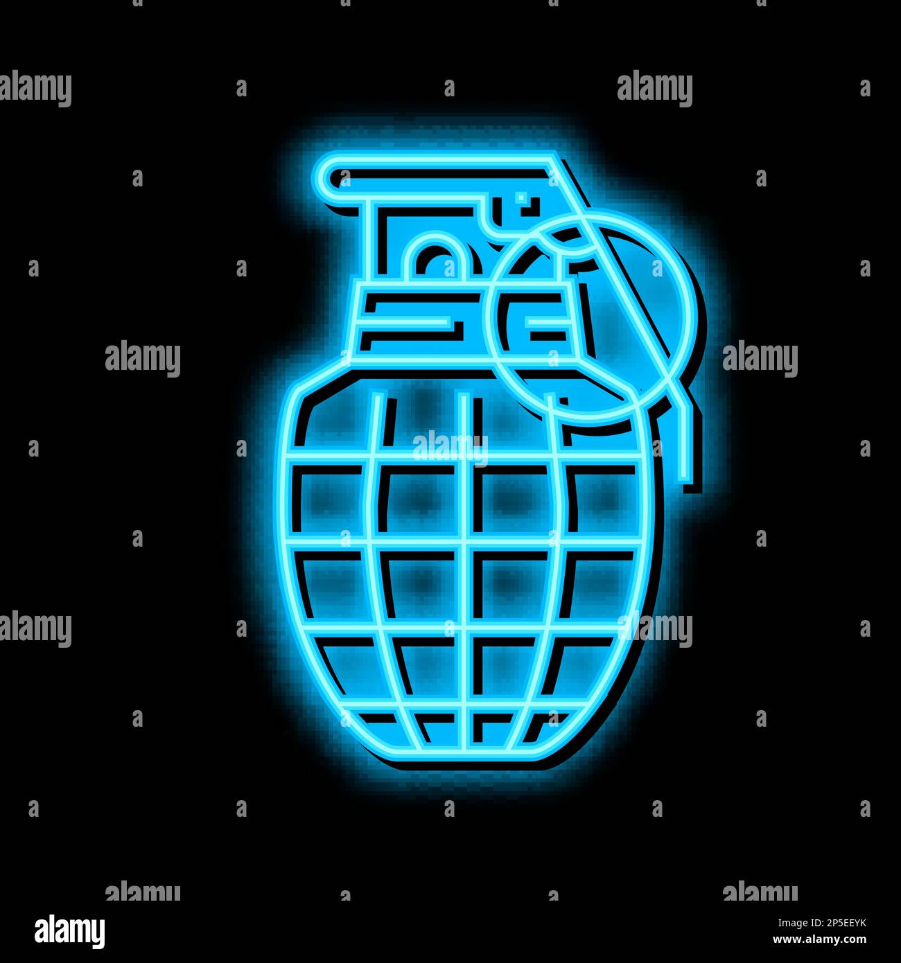 grenade war weapon neon glow icon illustration Stock Vector Image & Art ...