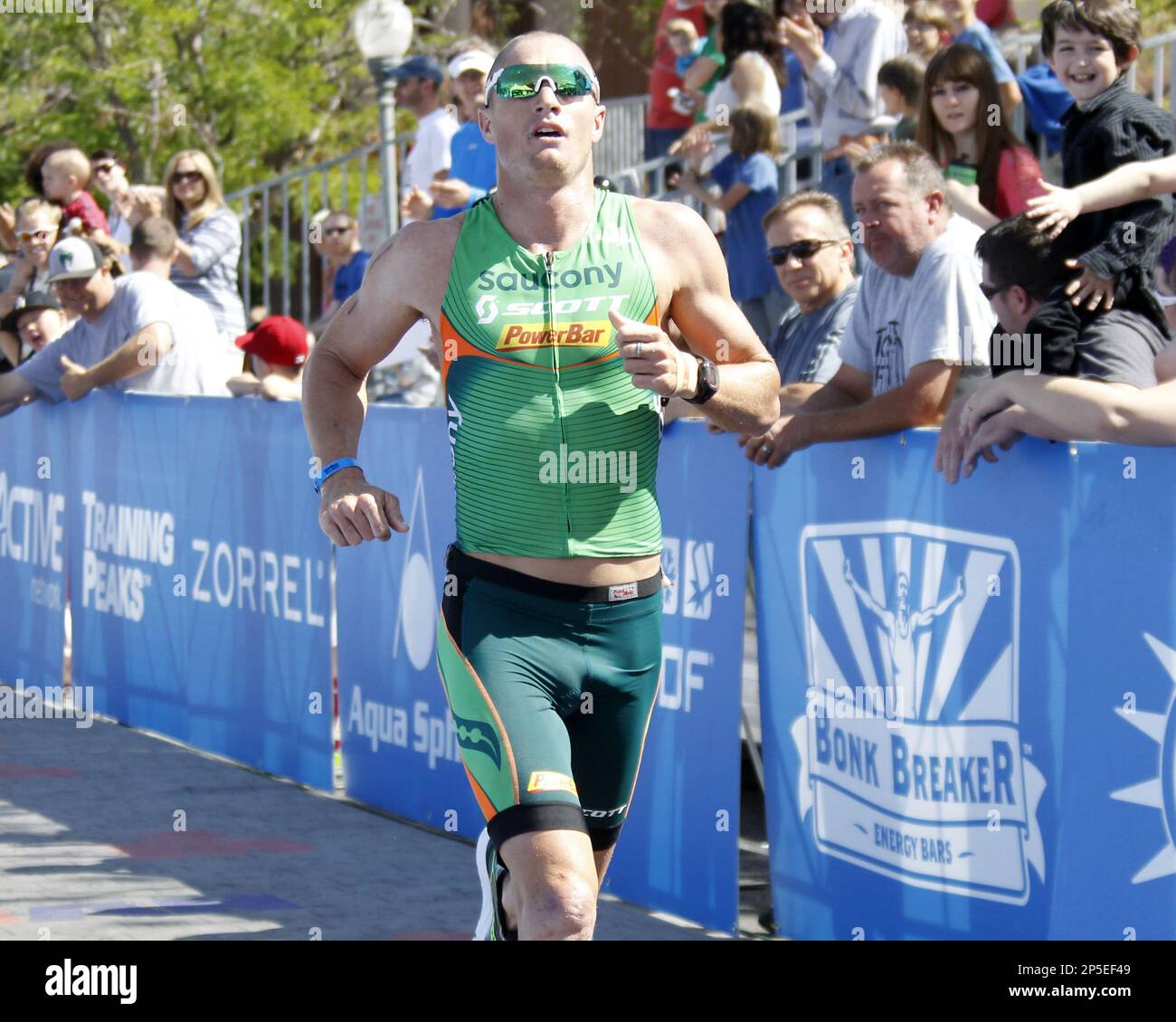 Luke McKenzie, of Australia, at the Ironman 70.3 St. George, May 4 ...