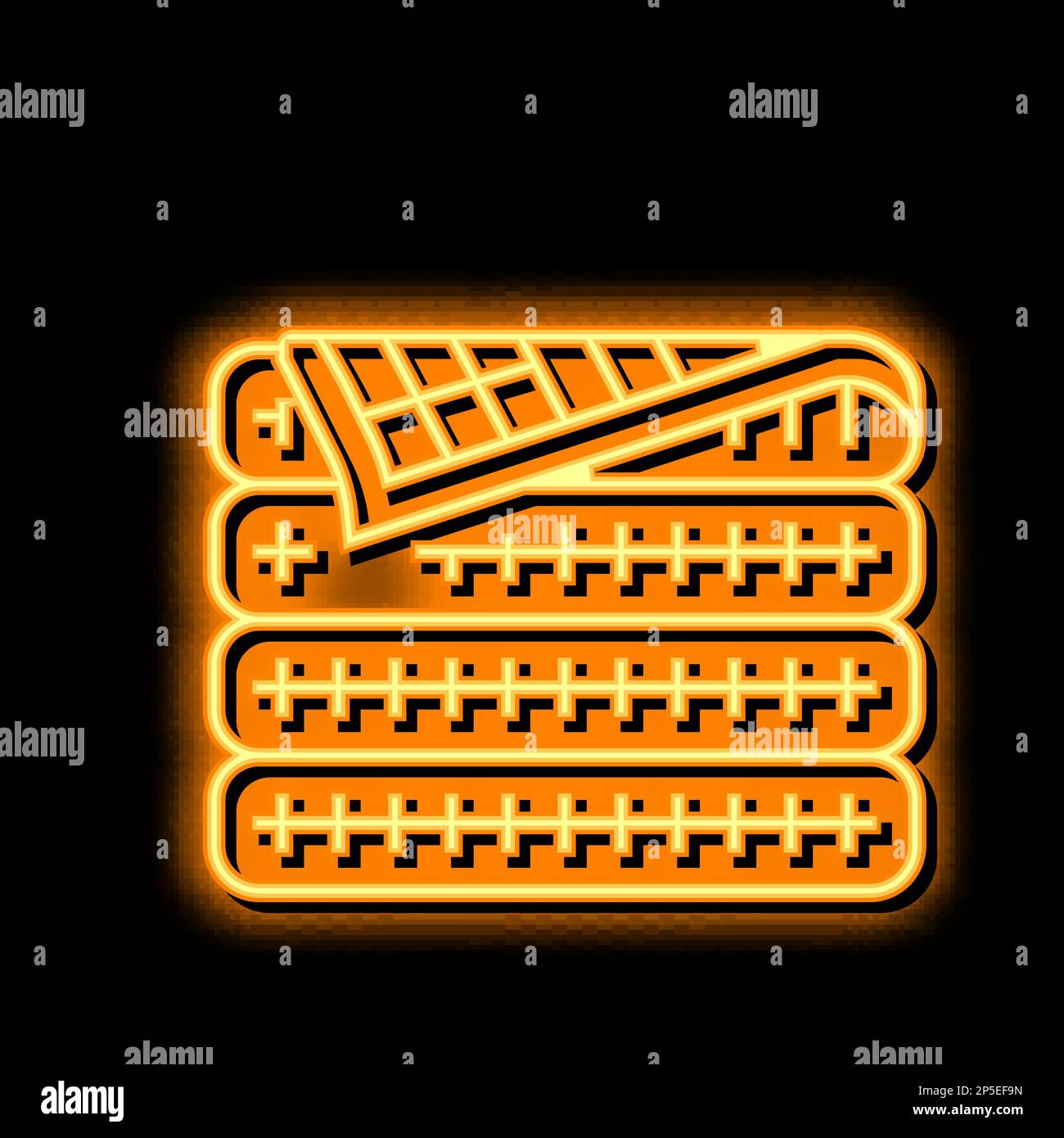 waffle blanket neon glow icon illustration Stock Vector Image & Art - Alamy