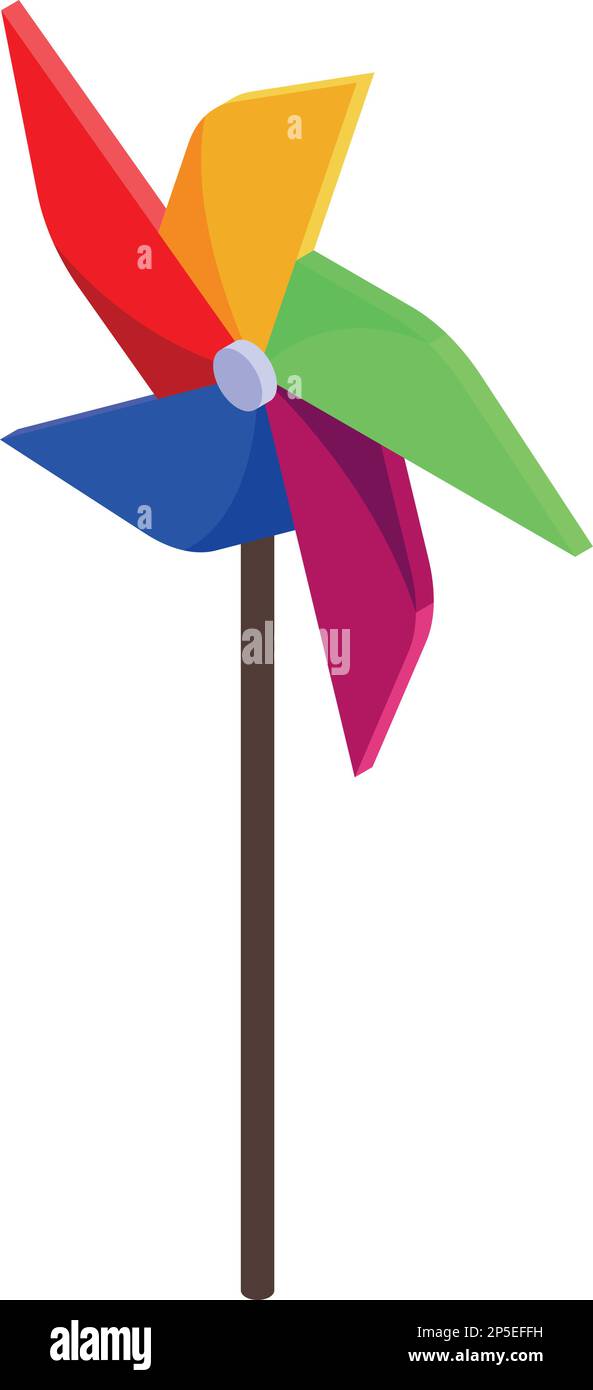 Direction vane icon isometric vector. Wind pinwheel. Sky arrow Stock ...