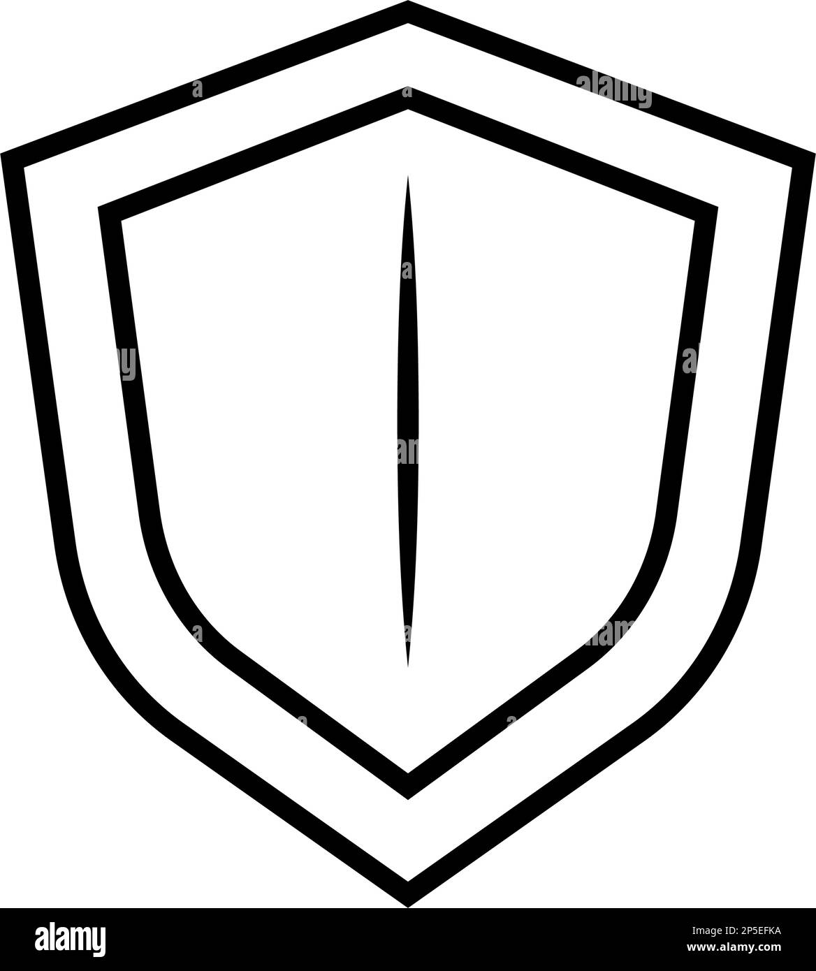 Simple shield icon. Defense. Editable vector Stock Vector Image & Art ...