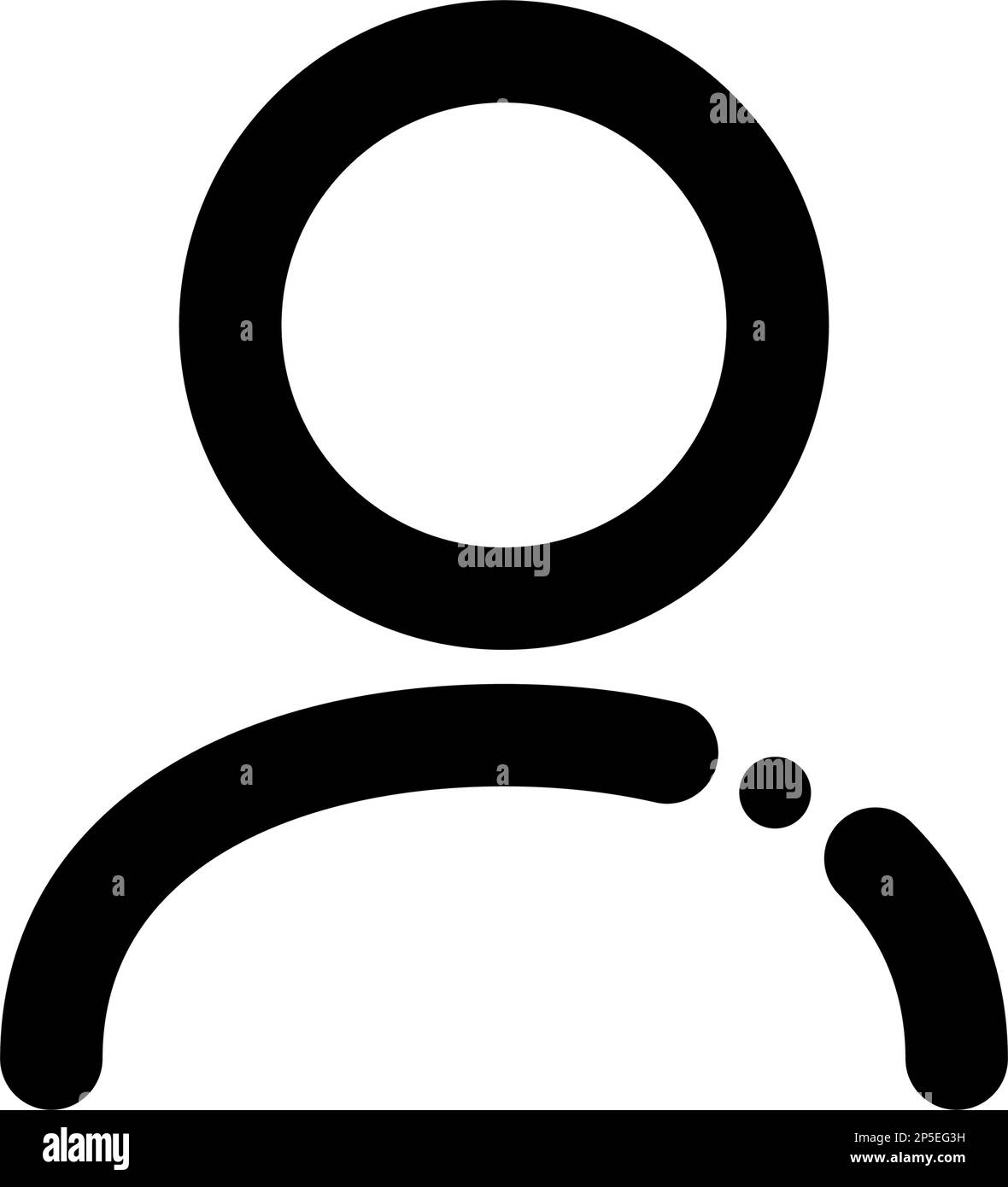 Modern person icon. User and avatar. Editable vector Stock Vector Image ...