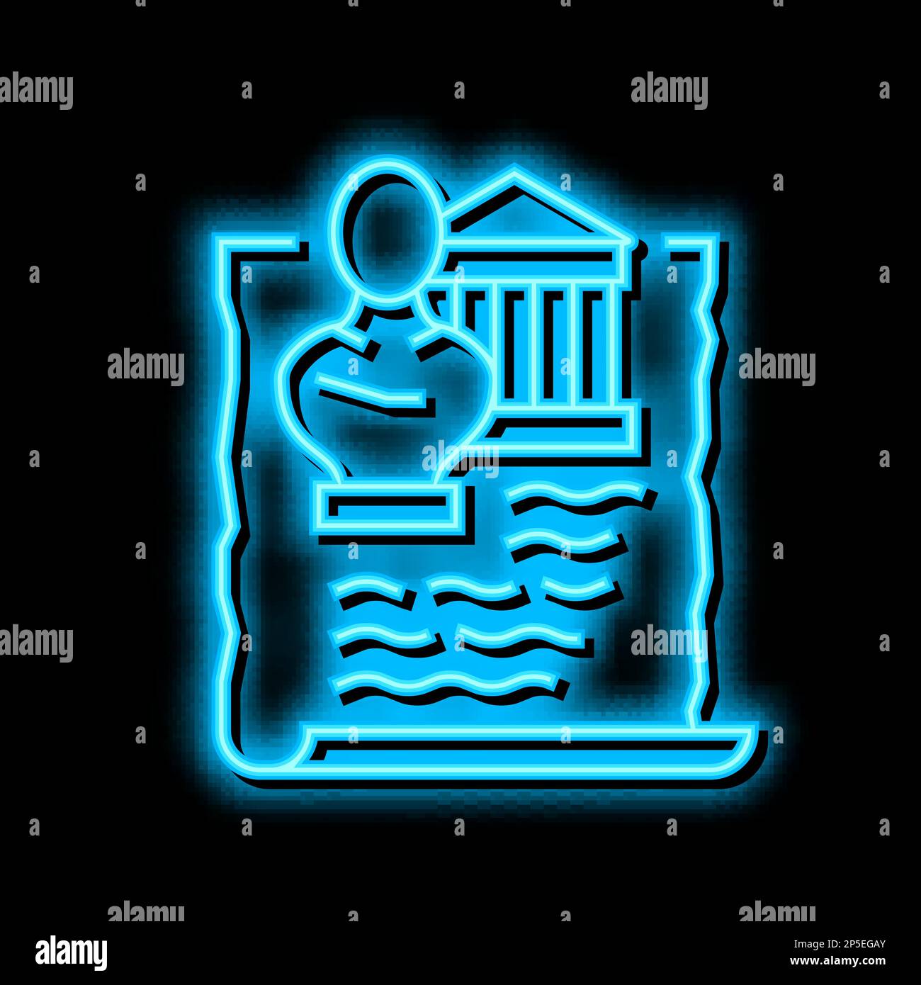 ancient greece history neon glow icon illustration Stock Vector Image ...