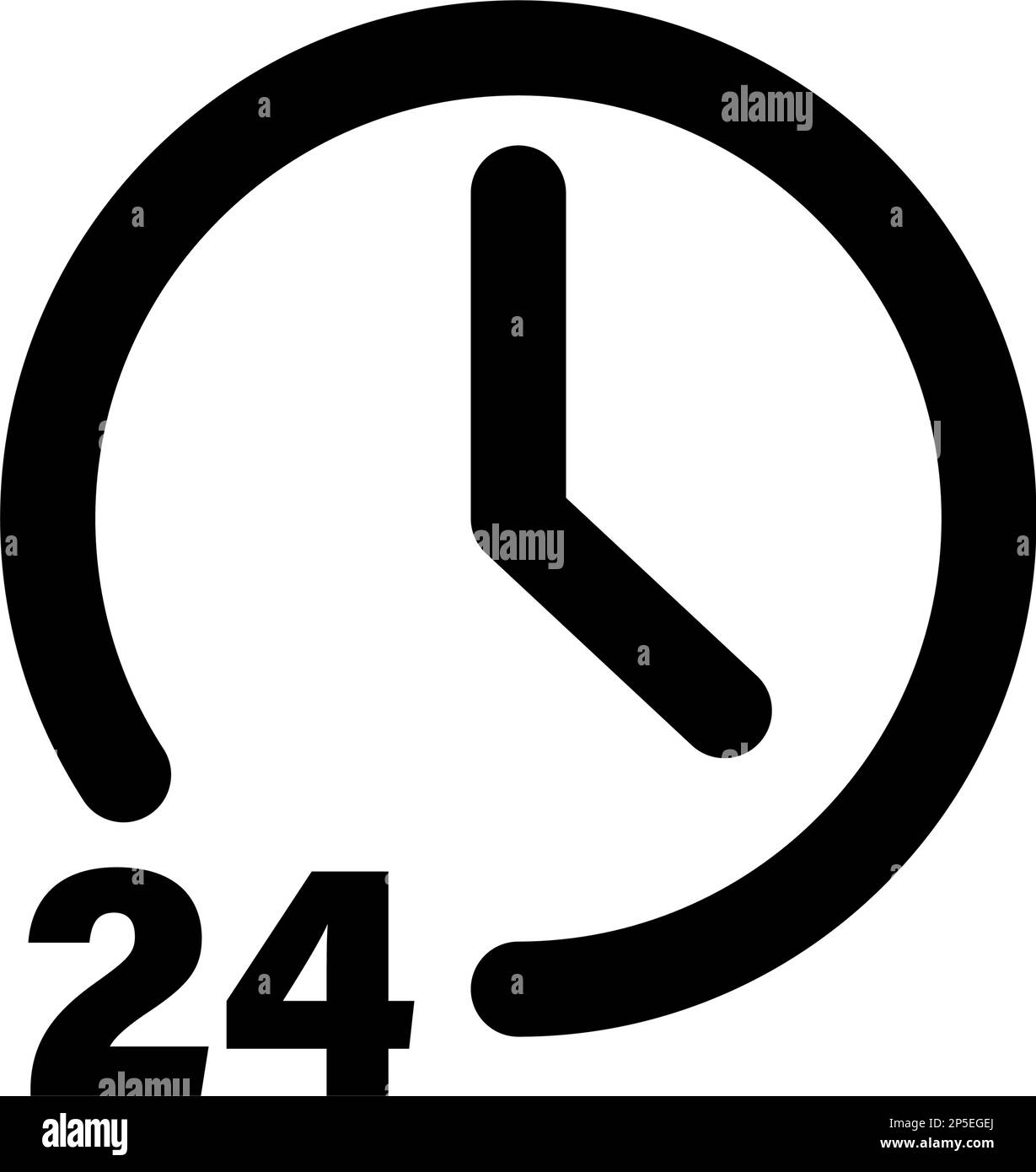 24 time icon. Clock. Editable vector Stock Vector Image & Art - Alamy