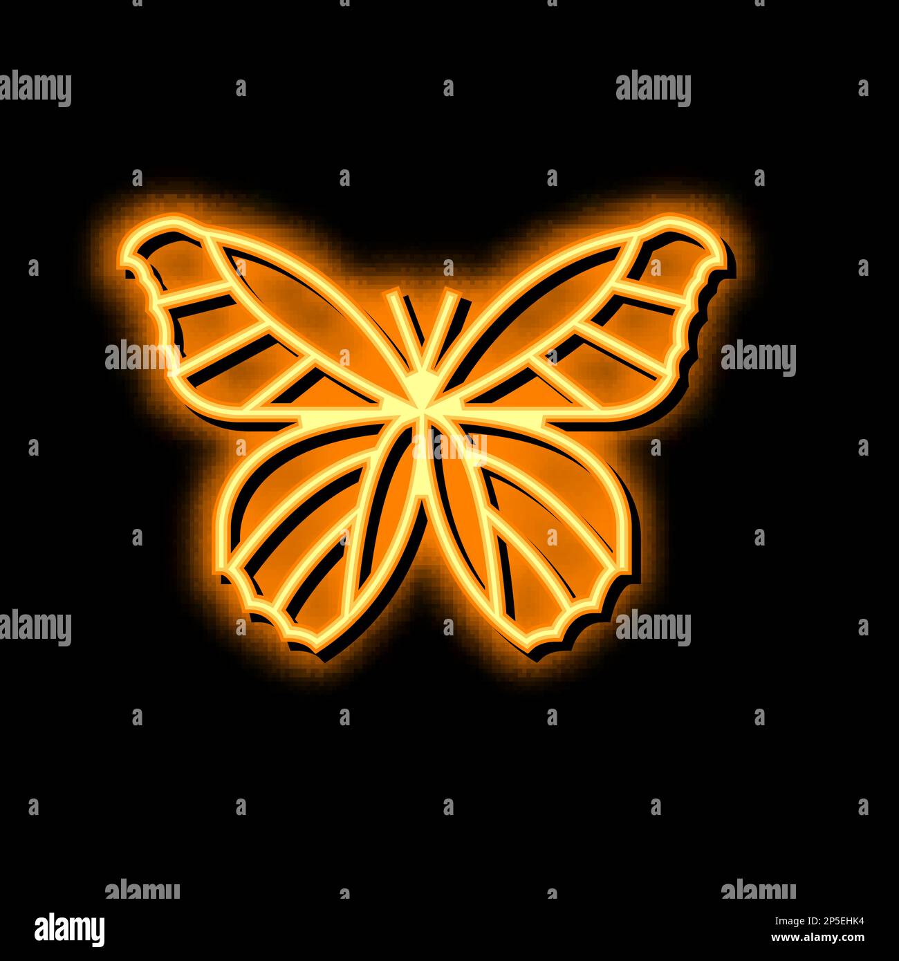 butterfly insect neon glow icon illustration Stock Vector Image & Art ...