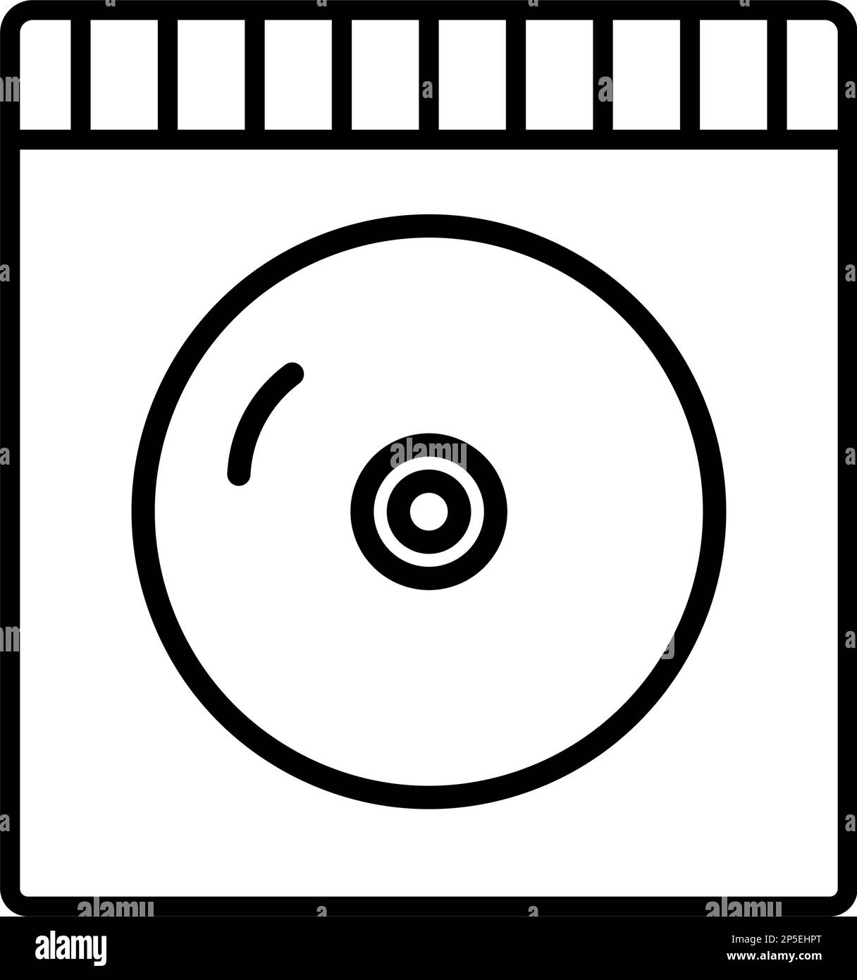 Simple CD case and CD icon. Editable vector Stock Vector Image & Art ...