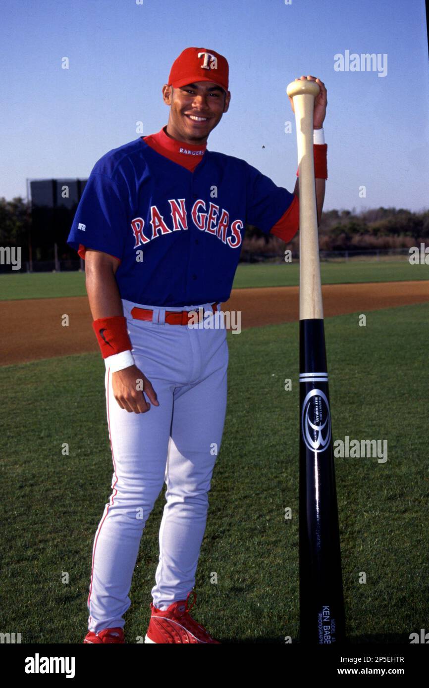 Texas Rangers first baseman Carlos Pena poses for a photo at the ...