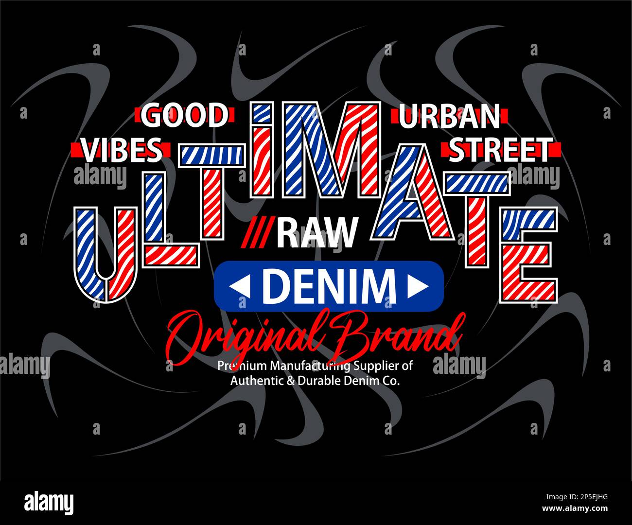 ultimate denim design graphic for print on t shirts, labels, posters ...