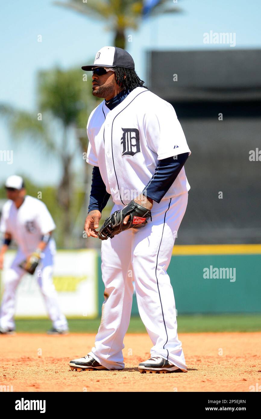 Detroit Tigers first baseman Prince Fielder #28 during a Spring ...