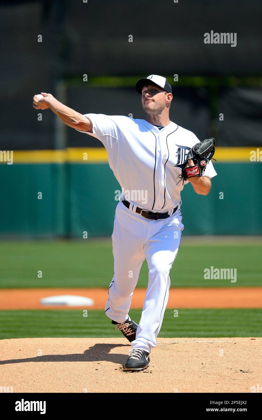 Detroit Tigers pitcher Max Scherzer #37 during a Spring Training game ...
