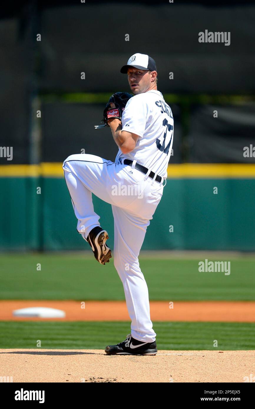 Detroit Tigers pitcher Max Scherzer #37 during a Spring Training game ...