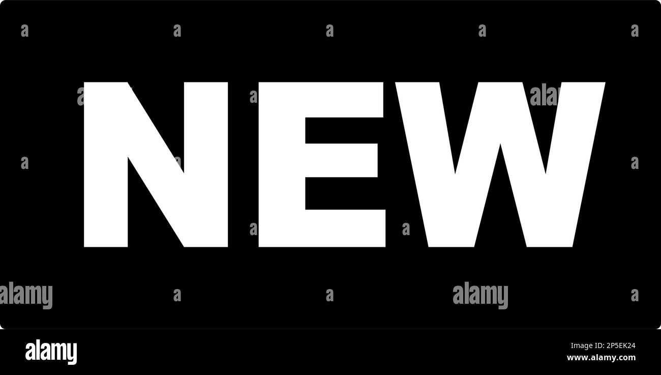 NEW silhouette icon. Latest information. Editable vector Stock Vector ...