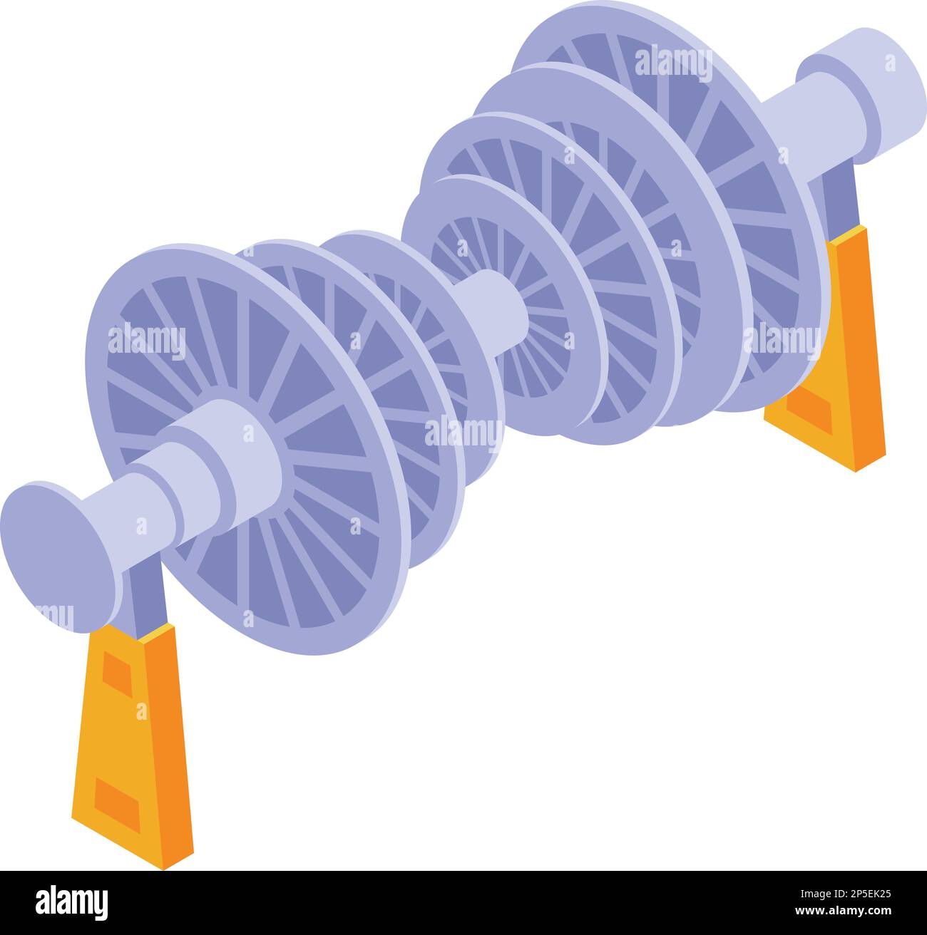 Power turbine icon isometric vector. Nuclear plant. Industry building ...