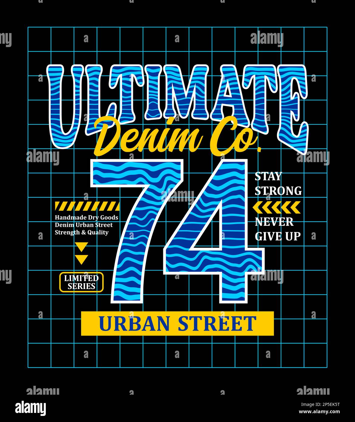 Ultimate denim sports design for print on t shirts, labels, posters ...