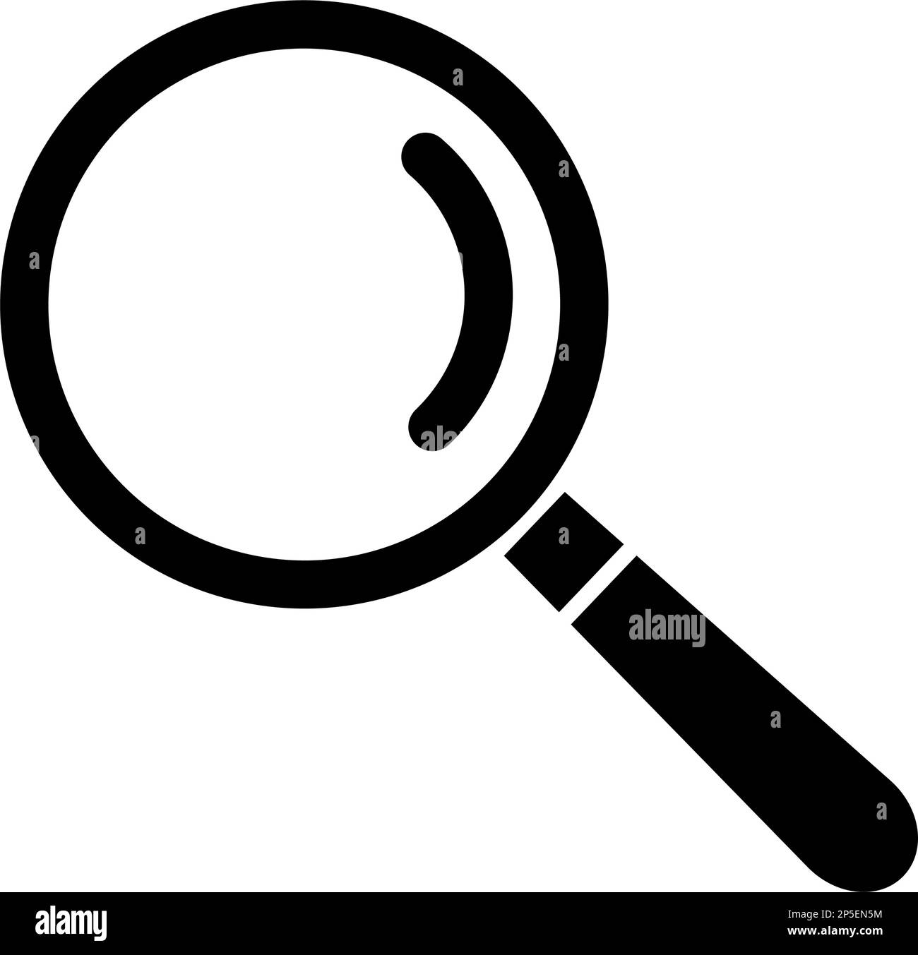 Zoom magnifying glass icon. Research and inspection. Editable vector ...