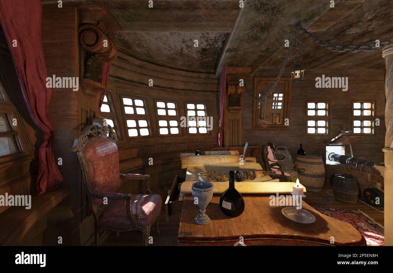 Pirate Ship Cabin Pirate Ship Interior Images – Browse 3,543 Stock