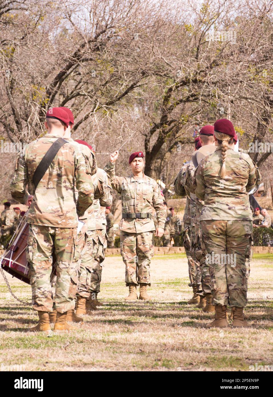 82nd Airborne Ceremonial Band on Stang Field, Fort Bragg, North ...