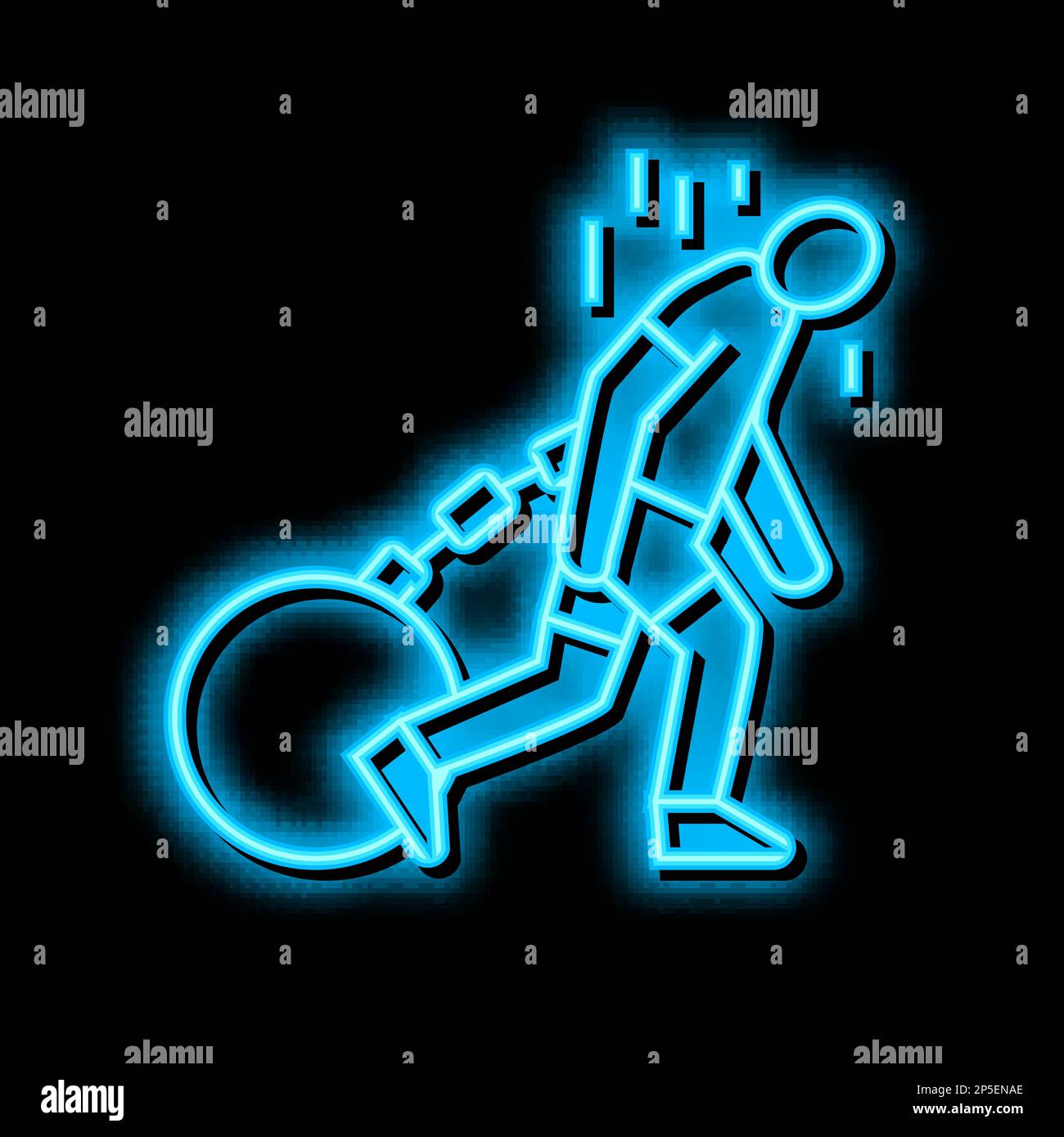 weakness health problem neon glow icon illustration Stock Vector Image ...