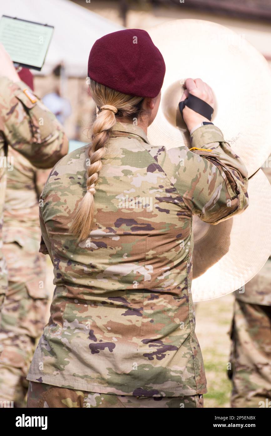82nd Airborne Ceremonial Band on Stang Field, Fort Bragg, North ...