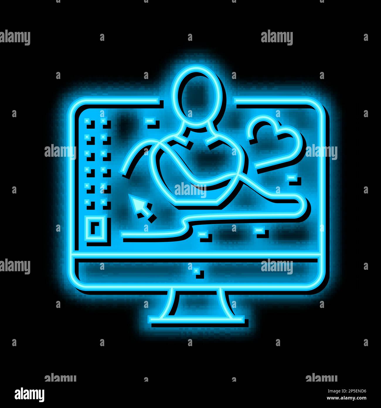 3d digital art neon glow icon illustration Stock Vector Image & Art - Alamy