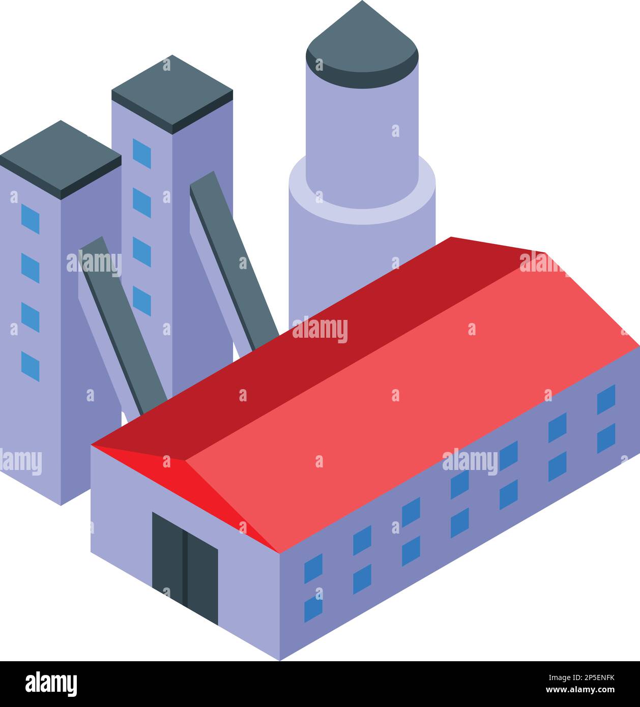 Nuclear factory icon isometric vector. Industry station. Power plant ...