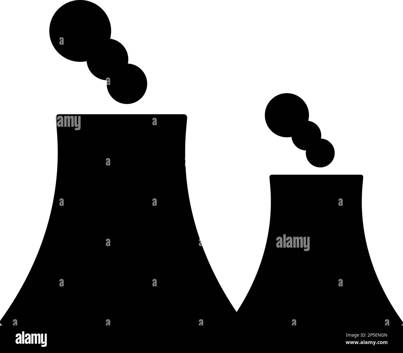 Reactor silhouette icon. Nuclear power. Editable vector Stock Vector ...