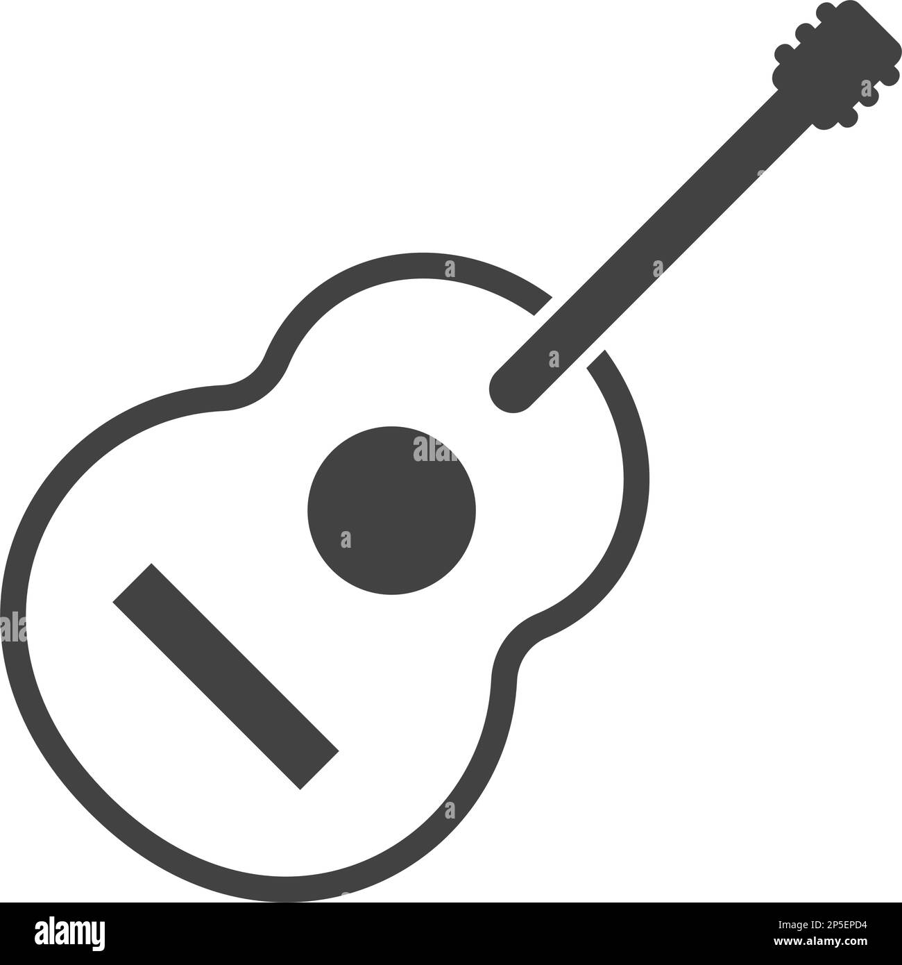 Simple guitar icon. Musical instrument. Editable vector Stock Vector ...