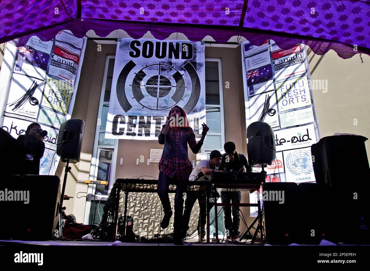 An Afghan female rapper performs during the Afghanistan and Central ...