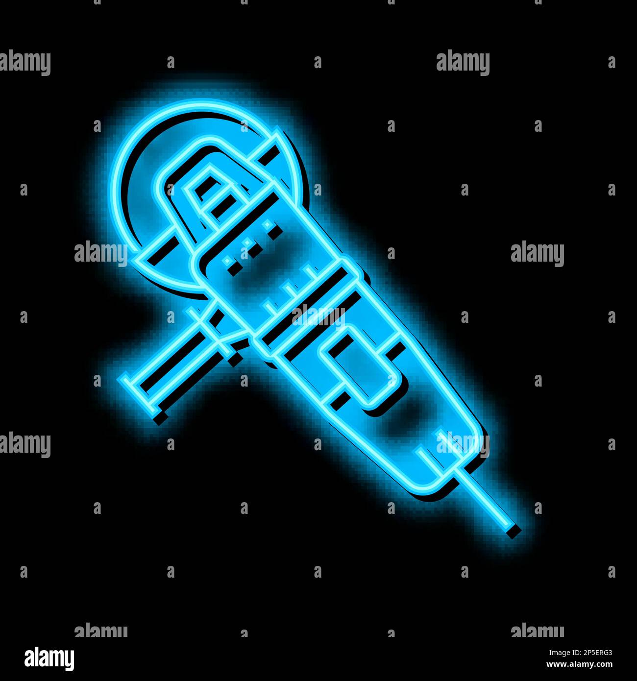 angle grinder tool neon glow icon illustration Stock Vector Image & Art ...