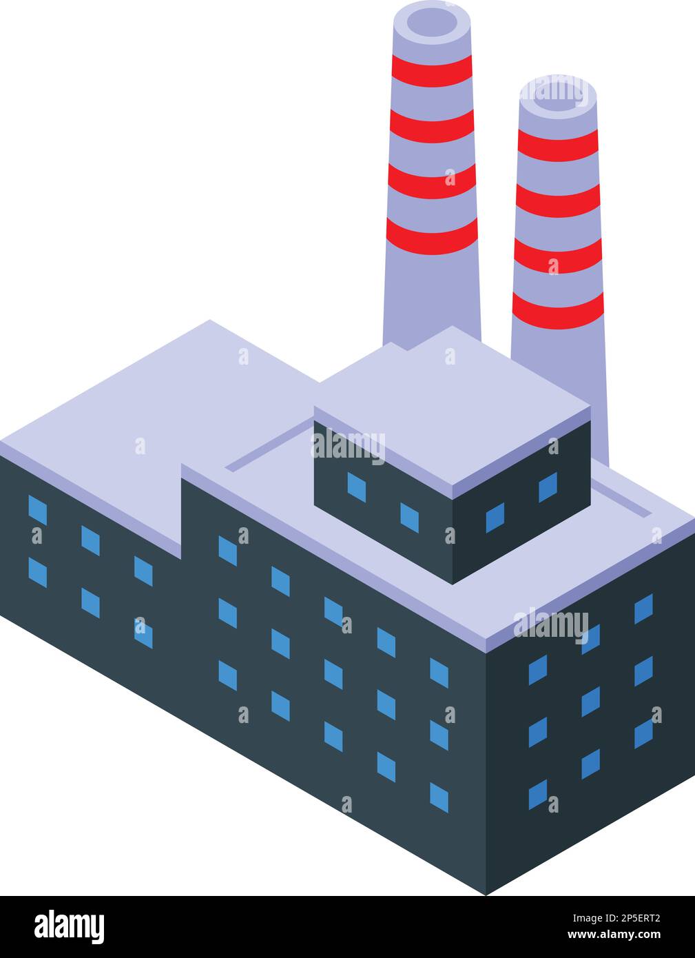 Factory icon isometric vector. Power plant. Building reactor Stock ...