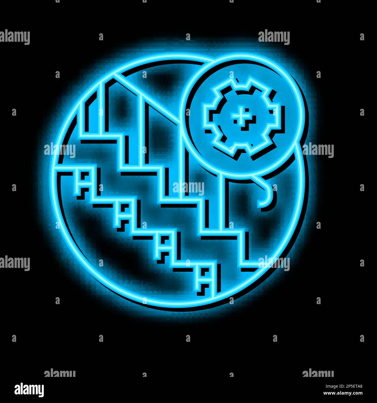 stair installation neon glow icon illustration Stock Vector Image & Art ...