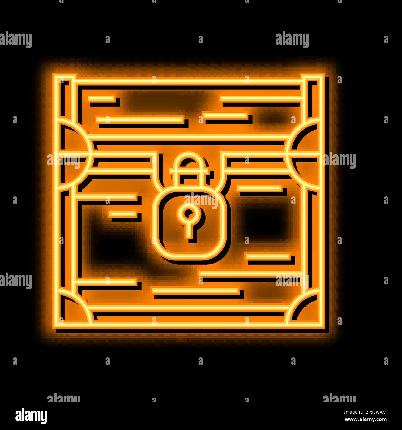closed chest neon glow icon illustration Stock Vector Image & Art - Alamy