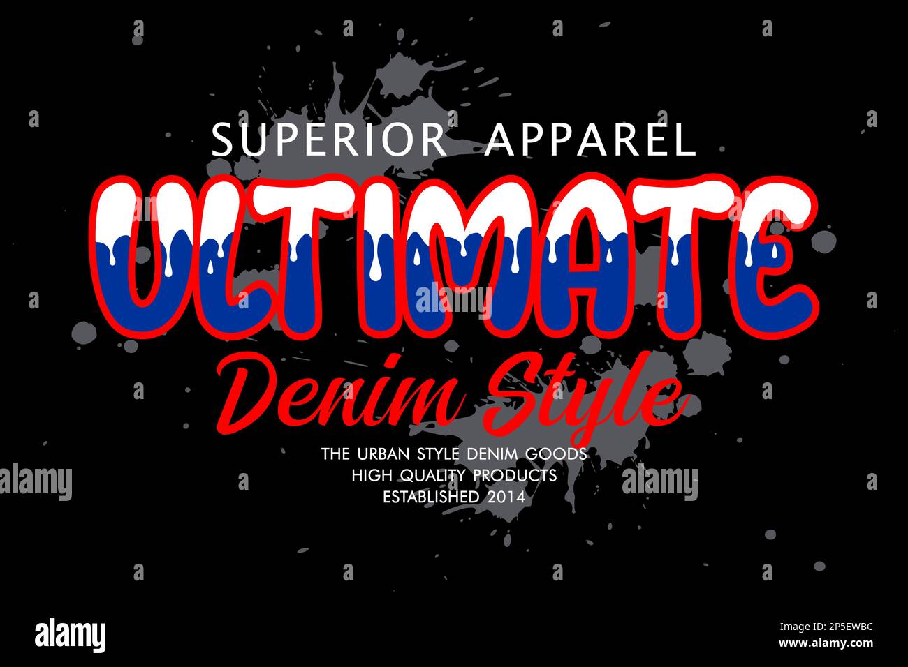 Ultimate, denim style, vintage design graphic for print on t shirts ...