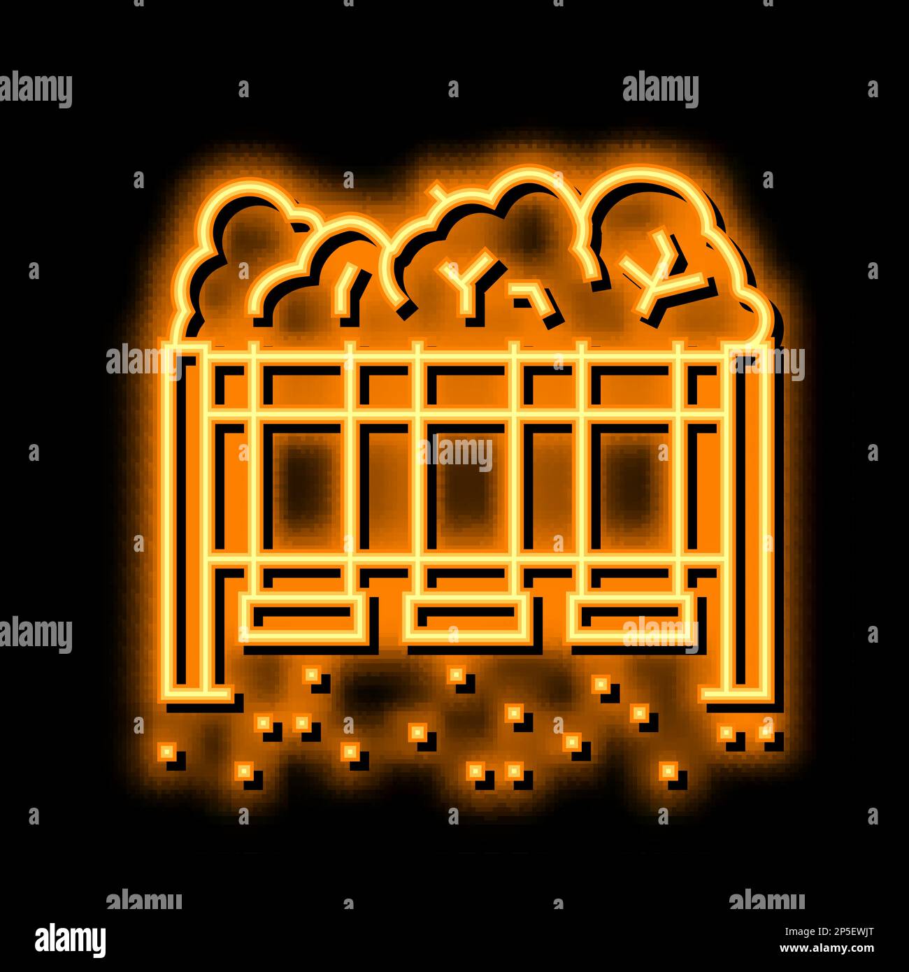 Swing Park Neon Glow Icon Illustration Stock Vector Image And Art Alamy