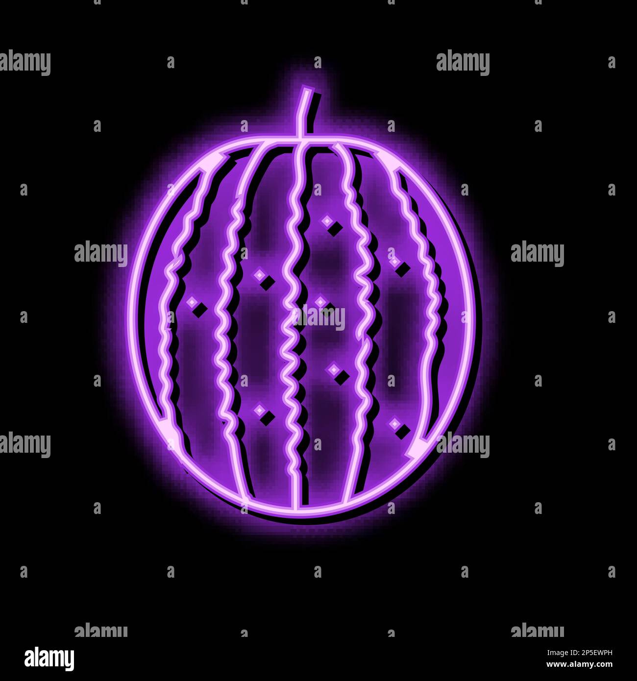 ripe watermelon neon glow icon illustration Stock Vector Image & Art ...