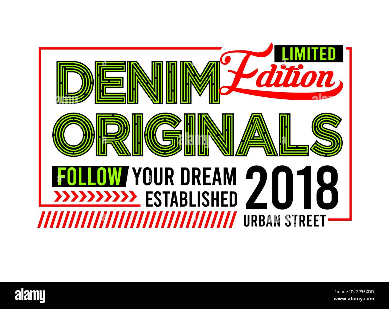 Denim style, vintage design graphic for print on t shirts, labels ...