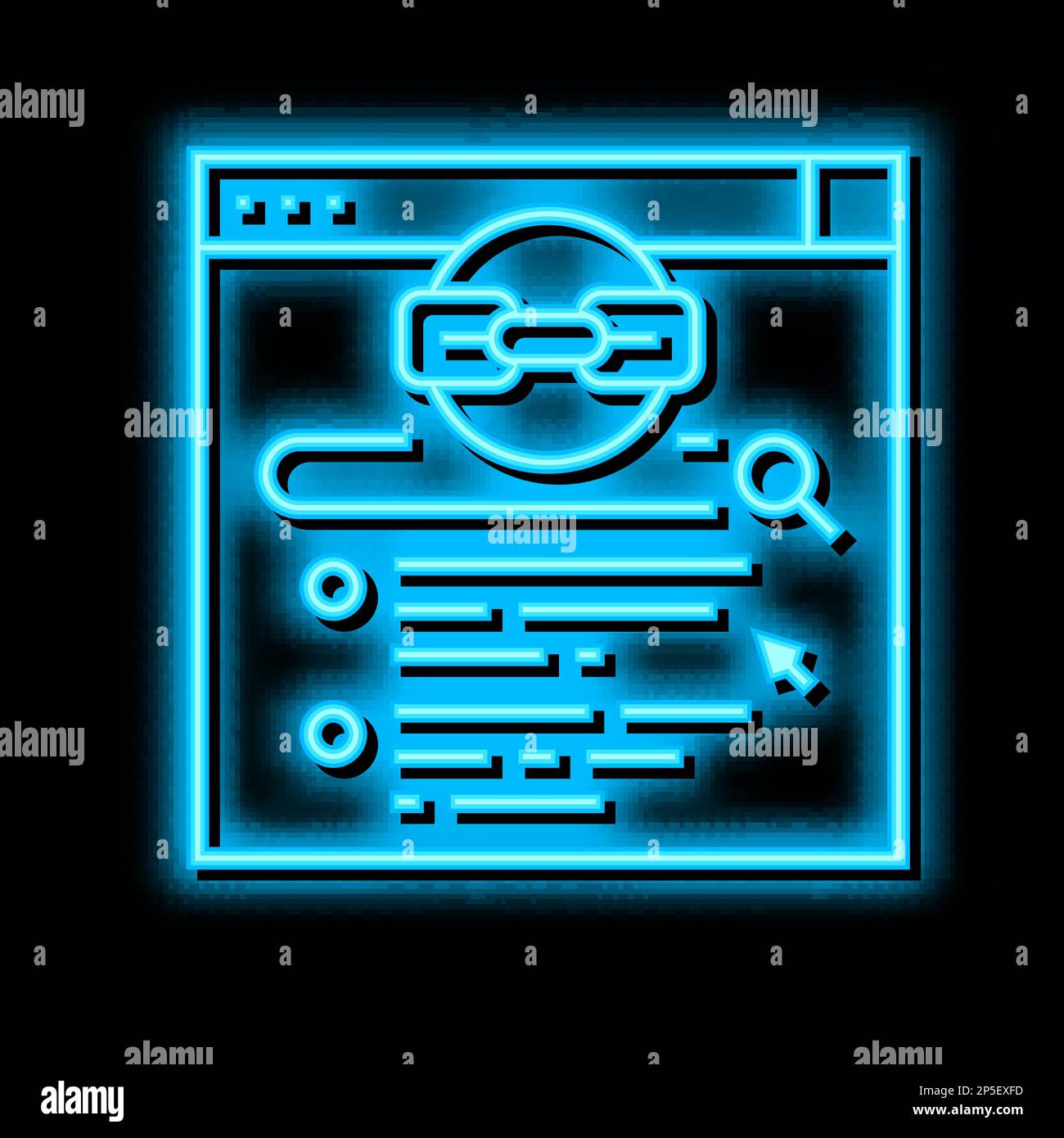 authoritative link neon glow icon illustration Stock Vector Image & Art ...