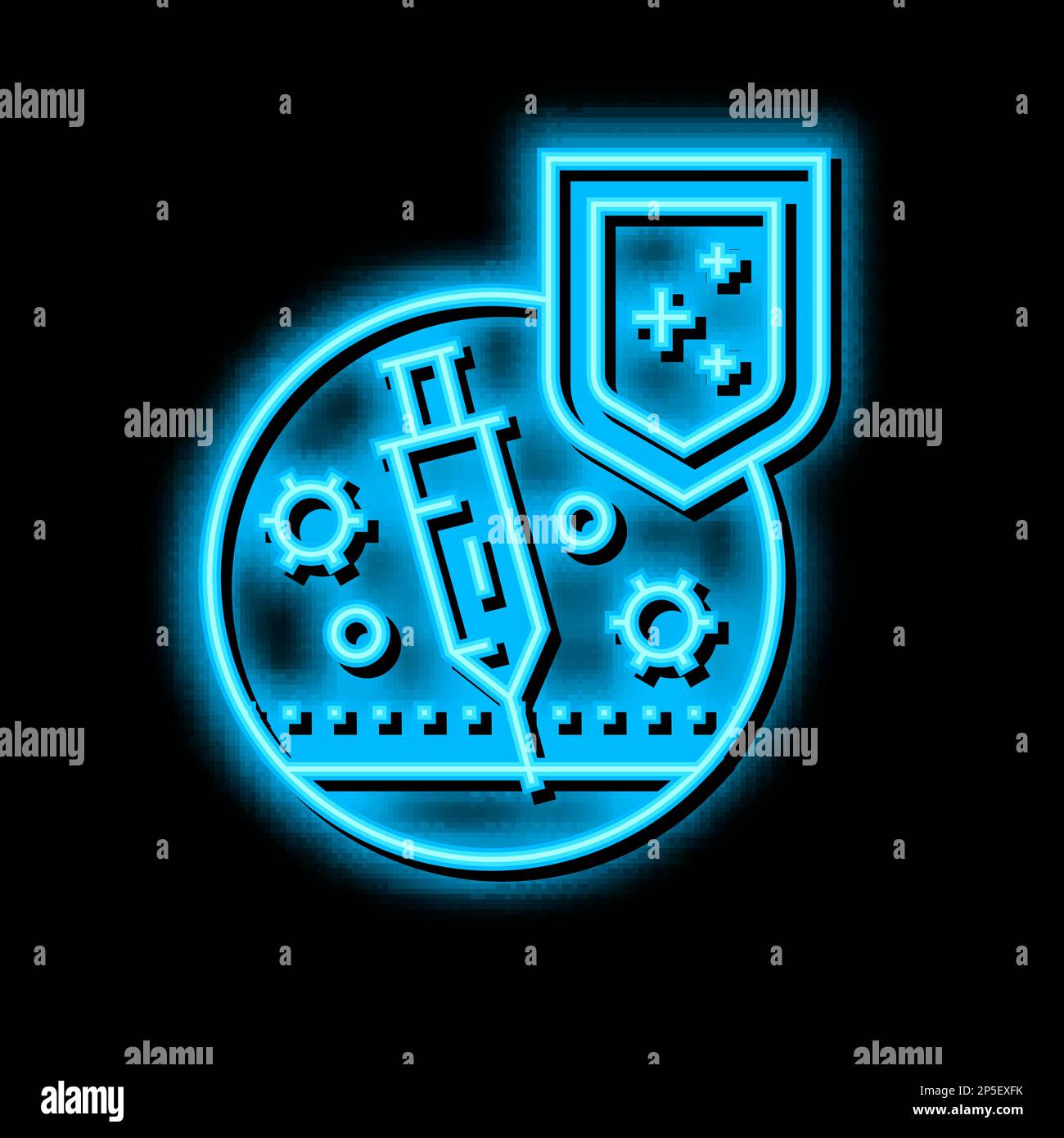 active immunity neon glow icon illustration Stock Vector Image & Art ...