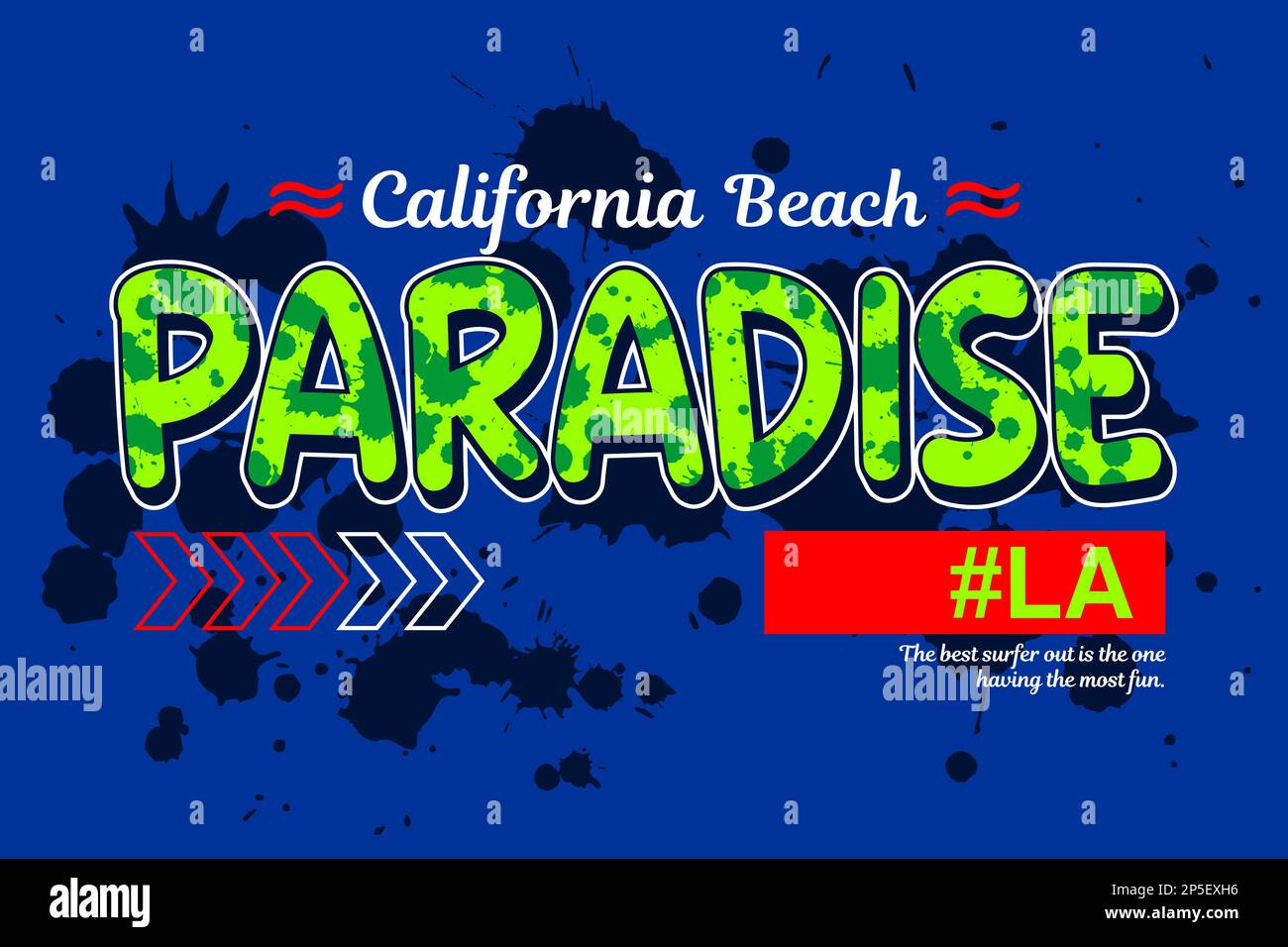 Paradise typography design vector illustration for t-shirt print Stock ...