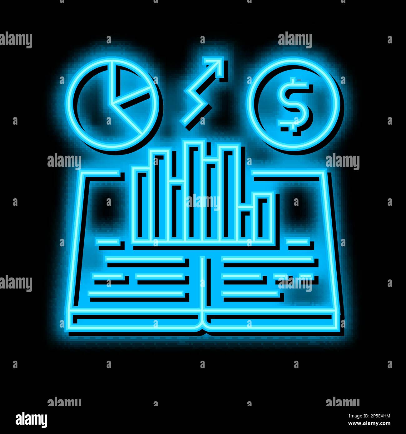 economic history neon glow icon illustration Stock Vector Image & Art ...