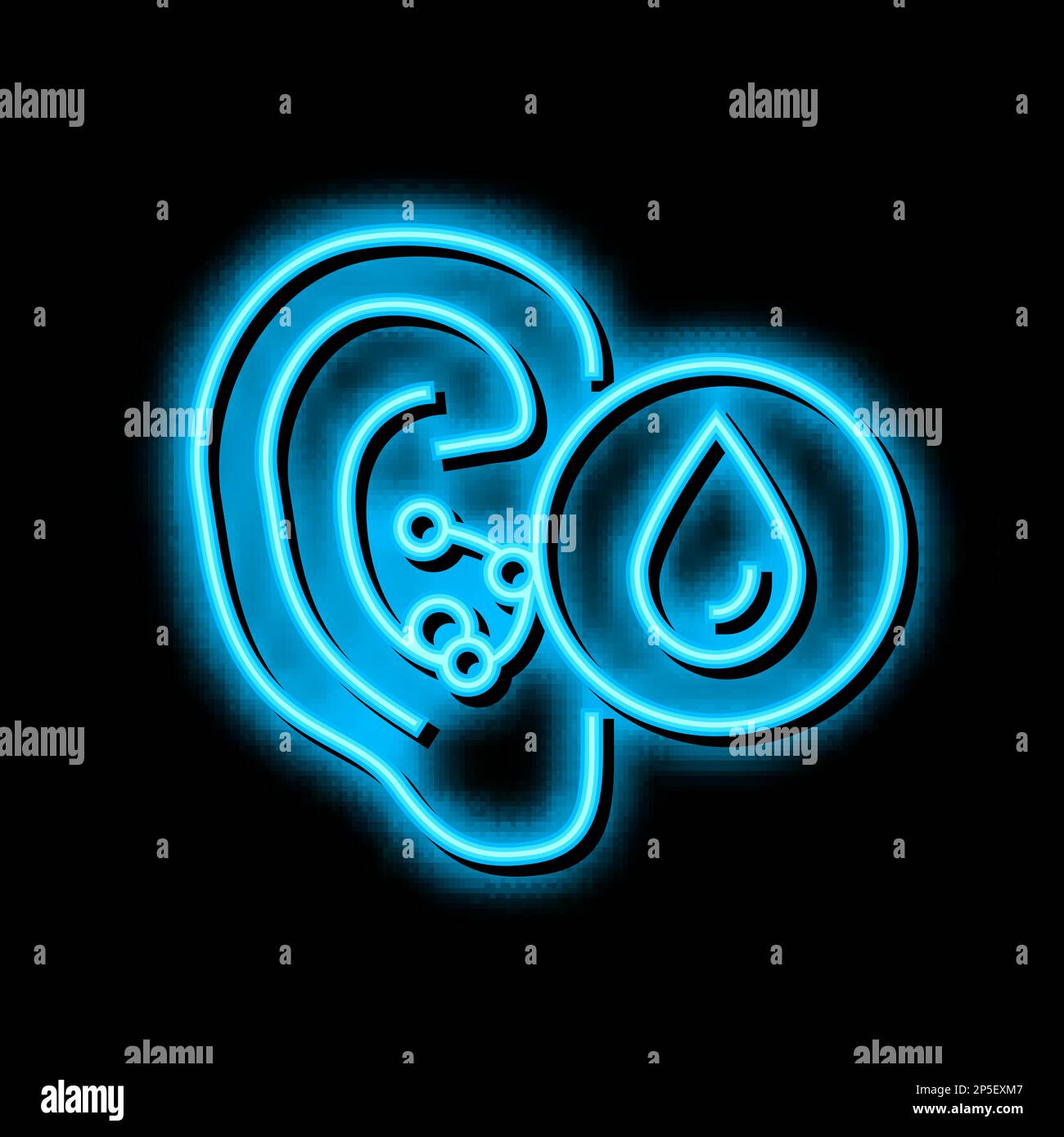 swimmers ear neon glow icon illustration Stock Vector Image & Art - Alamy