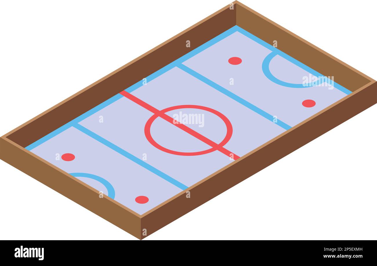 Ice field icon isometric vector. Hockey sport. People stadium Stock ...