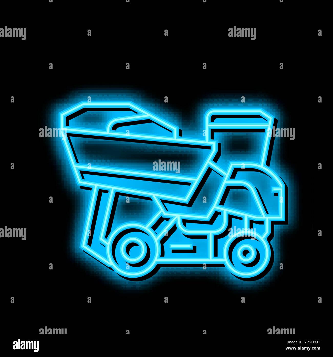 harvester tractor for olives neon glow icon illustration Stock Vector ...