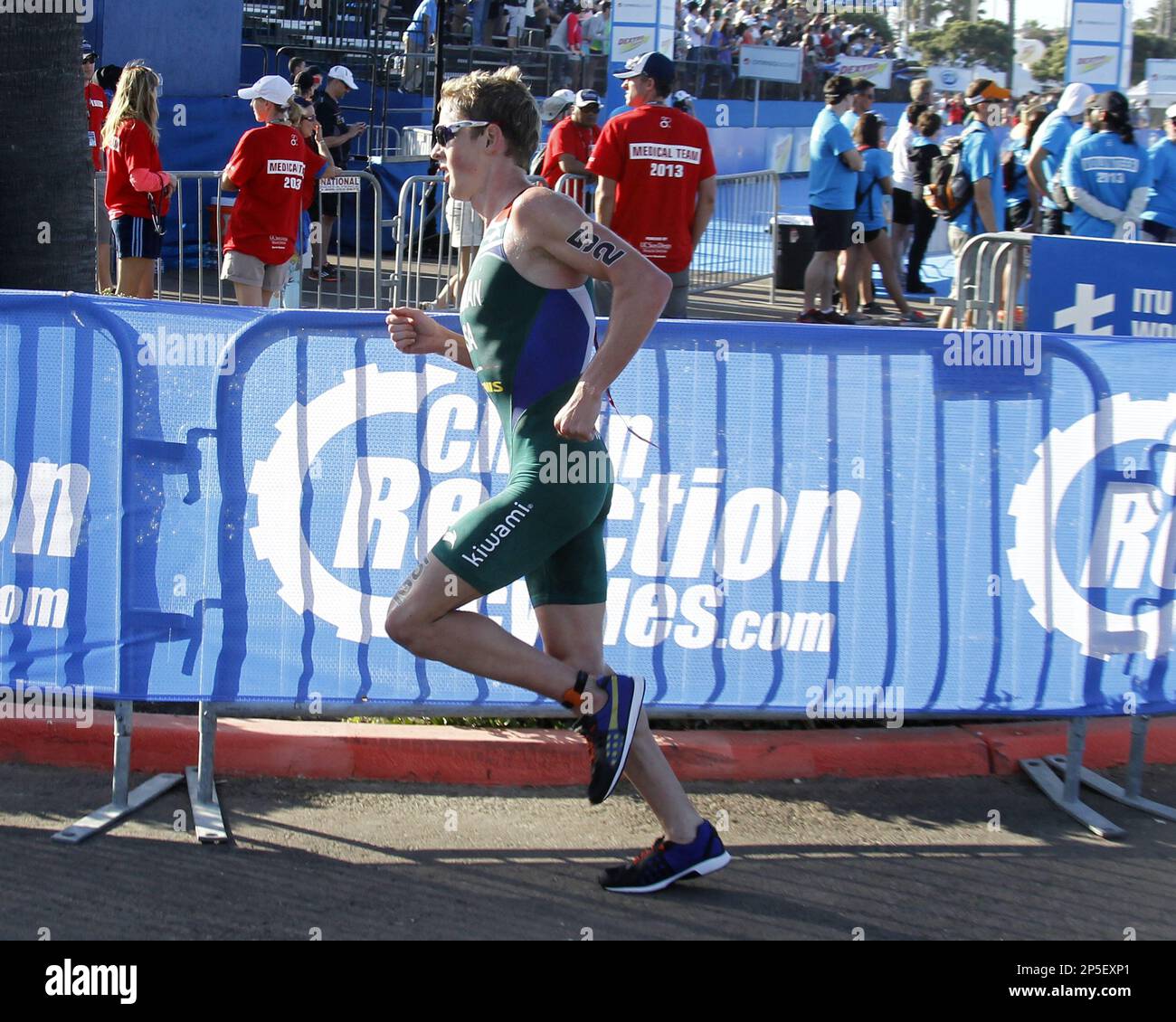 Henri Schoeman, of South Africa, at the ITU Omegawave World Triathlon ...