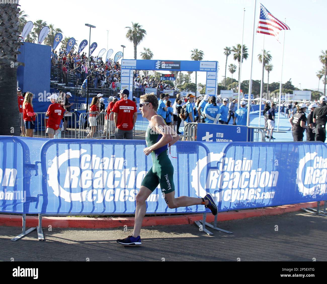 Henri Schoeman, of South Africa, at the ITU Omegawave World Triathlon ...