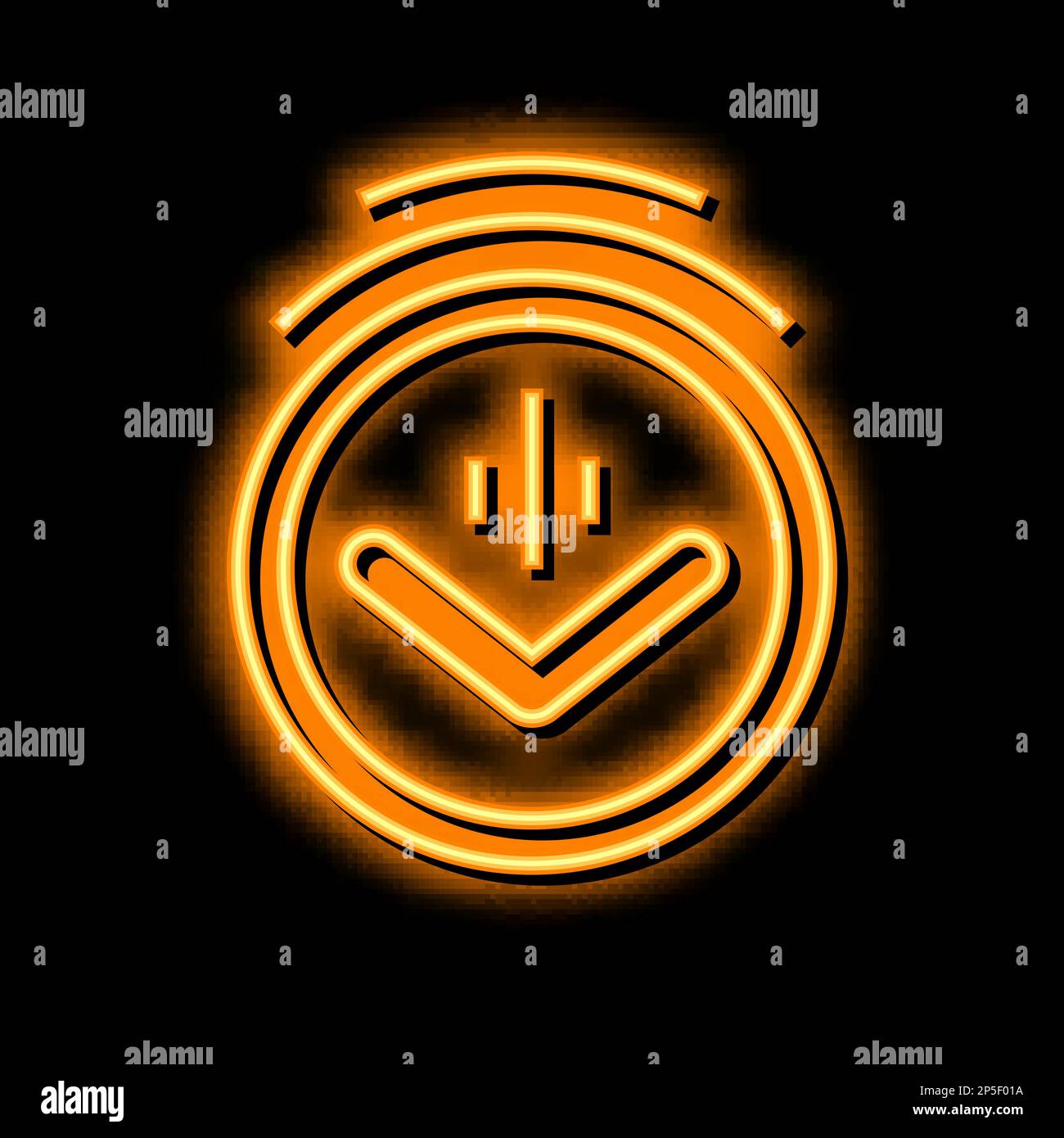 down scroll neon glow icon illustration Stock Vector Image & Art - Alamy