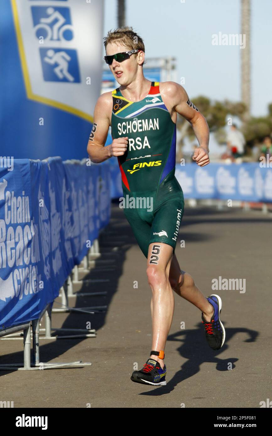 Henri Schoeman, of South Africa, at the ITU Omegawave World Triathlon ...