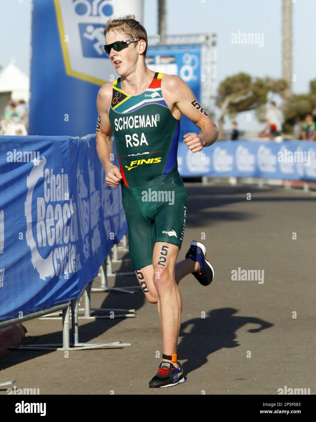 Henri Schoeman, of South Africa, at the ITU Omegawave World Triathlon ...