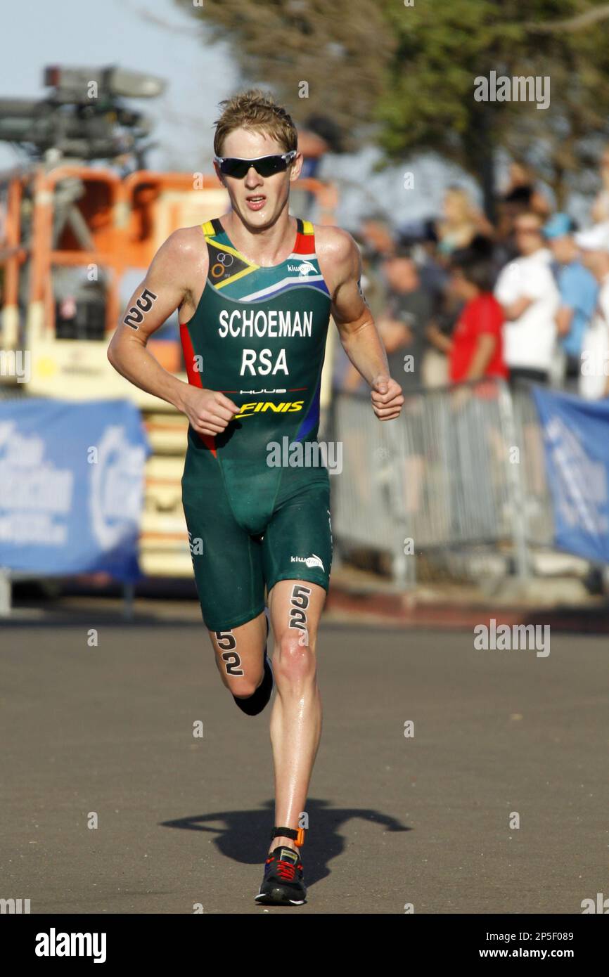 Henri Schoeman, of South Africa, at the ITU Omegawave World Triathlon ...